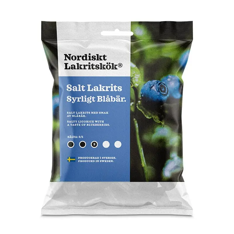 Salt Lakrits Syrligt Blåbär 14 x 120 g från Nordiskt Lakritskök | #1105 ...
