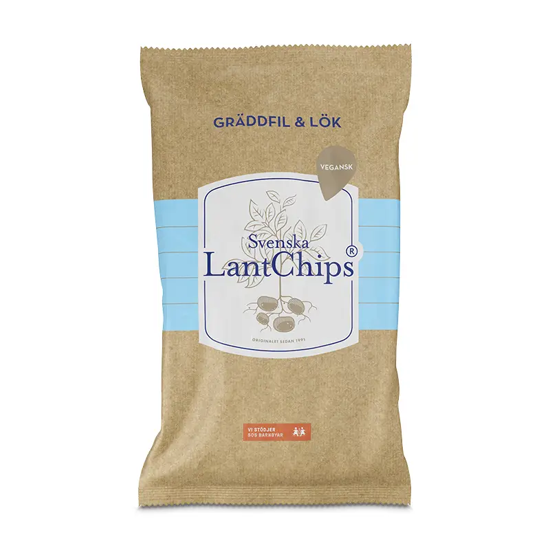 Chips Gräddfil & Lök 10 x 200 g från Svenska LantChips | #406 | Chips ...