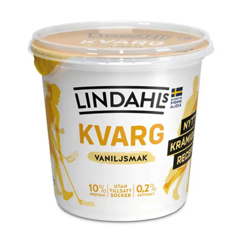 Kvarg Vanilj 0,2% 6 x 900 g från Lindahls | #54861 | Kvarg | Grossist ...