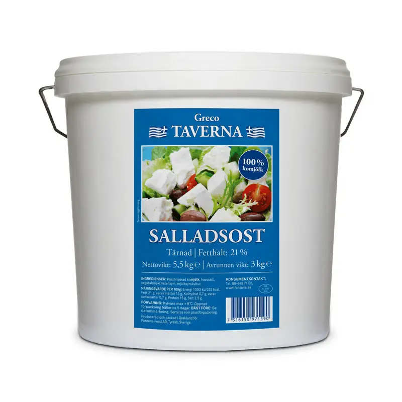 Grekisk Salladsost Tärnad 3 kg från Fontana | #97159 | Ost | Grossist ...