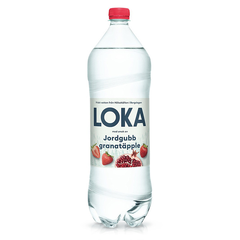 Loka Jordgubb Granatäpple 1,5L från Loka | Vatten | Grossist ...