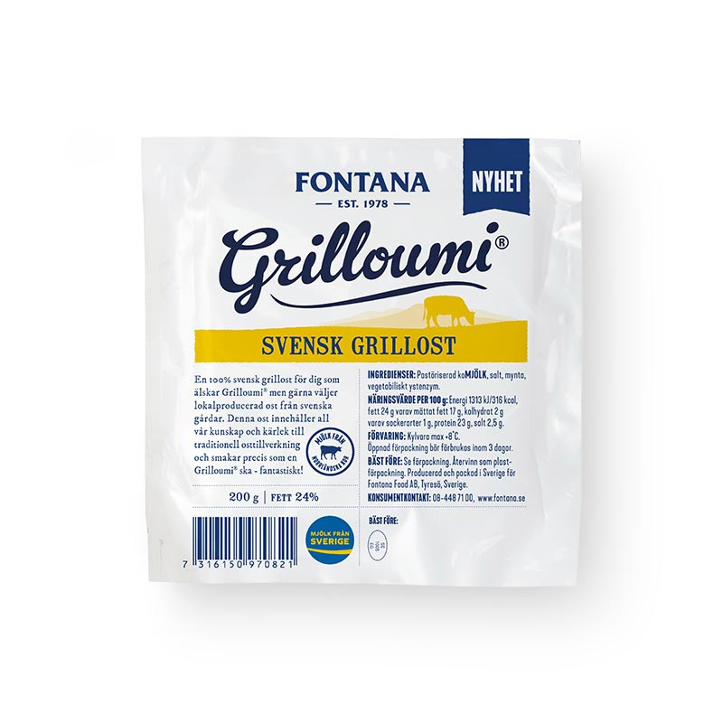 Svensk Grilloumi från Fontana | Ost | Grossist, Distributör & Leverantör
